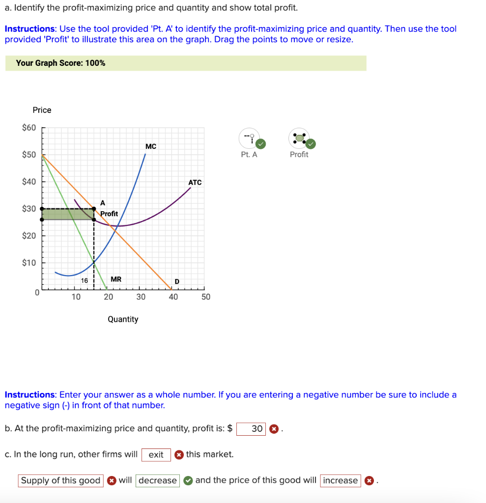 Solved a. Identify the profit-maximizing price and quantity | Chegg.com