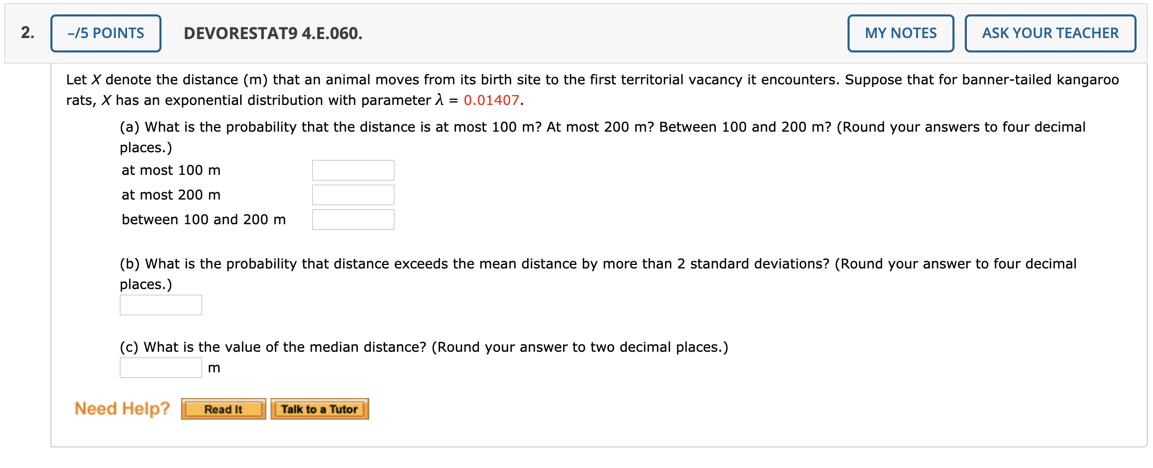 Solved 15 Points Devorestat9 4 E 060 My Notes Ask Your