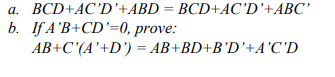 Solved BCD+AC′D′+ABD=BCD+AC′D′+ABC′ If A′B+CD′=0, prove: | Chegg.com