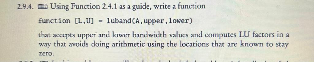 Solved a 2.9.4. Using Function 2.4.1 as a guide, write a | Chegg.com