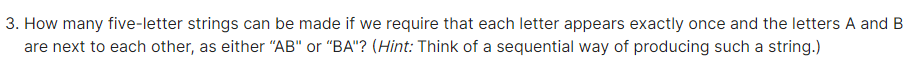 Solved 3. How many five-letter strings can be made if we | Chegg.com