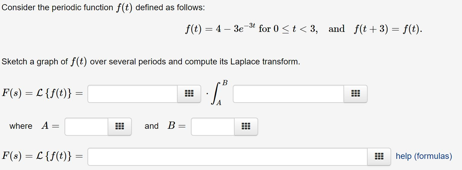Solved Consider the periodic function f(t) defined as | Chegg.com