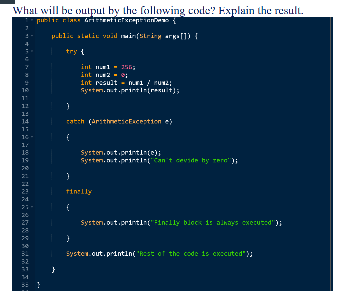Solved What will be output by the following code? Explain | Chegg.com