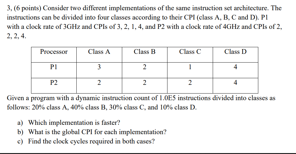 Solved 3 6 Points Consider Two Different Implementations 