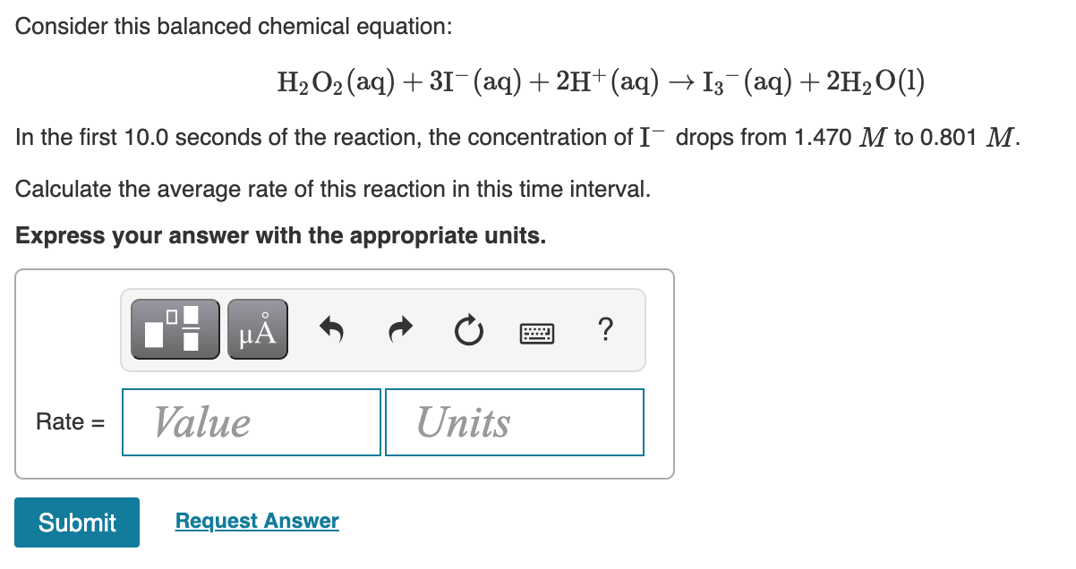 Solved Consider this balanced chemical equation: H2O2(aq) | Chegg.com