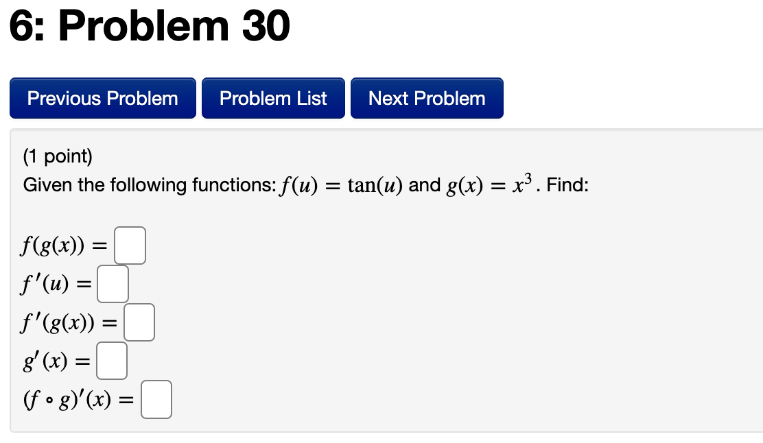 Solved 6: Problem 29 Previous Problem Problem List (1 point) | Chegg.com