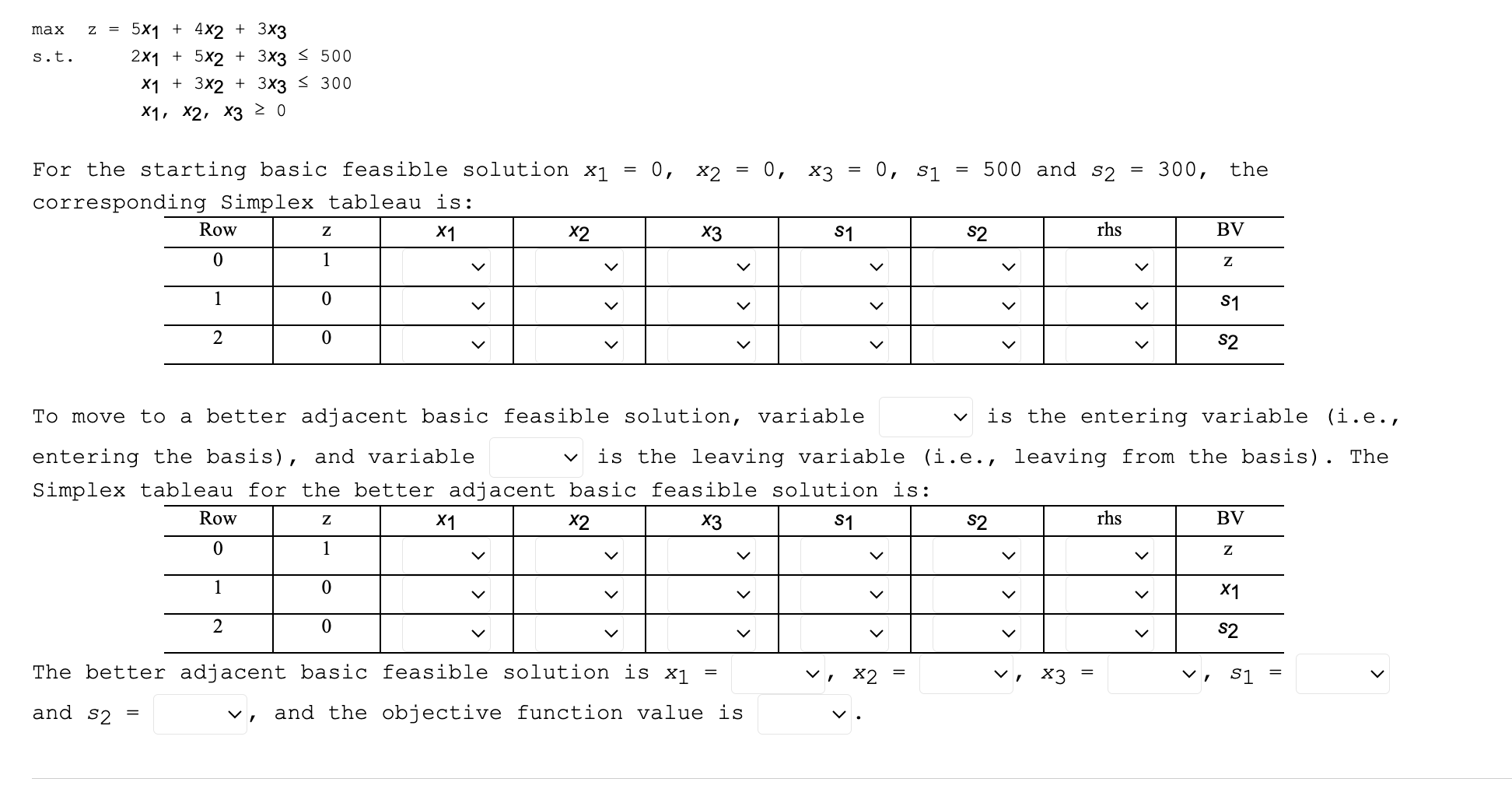 Solved maxz=5x1+4x2+3x3 s.t. | Chegg.com