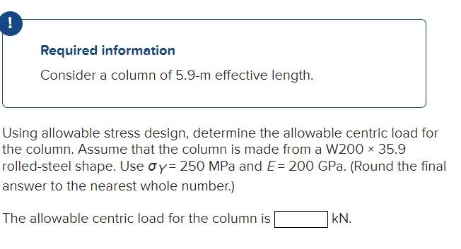 Solved Using allowable stress design, determine the | Chegg.com
