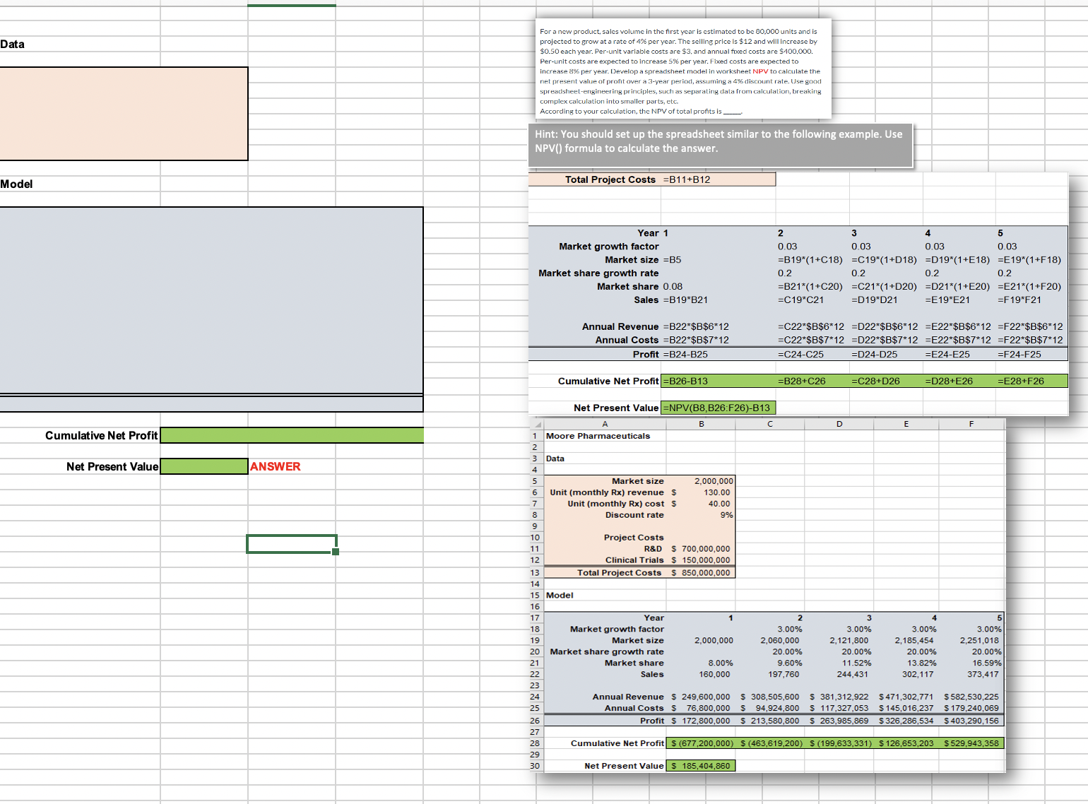 Solved Fill in and answer the colored cells | Chegg.com