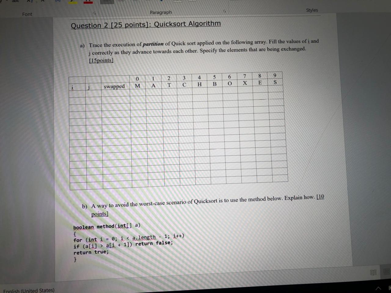 Solved Font Paragraph Styles Question 2 [25 points]: | Chegg.com