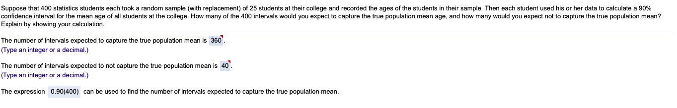 Solved Suppose that 400 statistics students each took a | Chegg.com