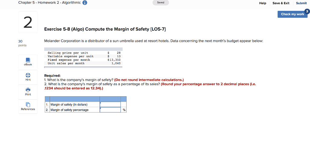 Solved Chapter 5 - Homework 2 - Algorithmic Seved Help Save | Chegg.com