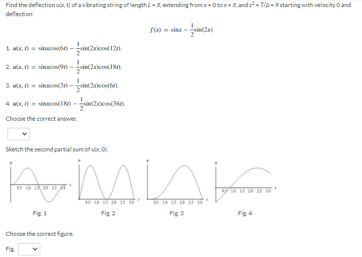 Solved Find the deflection ulx, t) of a vibrating string of | Chegg.com