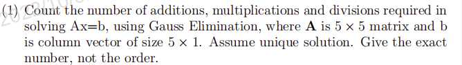 Solved 1) Count the number of additions, multiplications and | Chegg.com