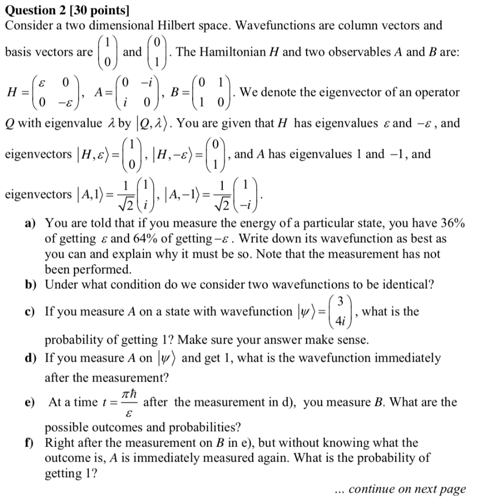 Solved Question 2 [30 points] Consider a two dimensional | Chegg.com