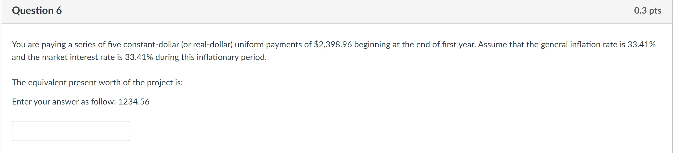 Solved You are paying a series of five constant-dollar (or | Chegg.com