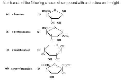Solved Match each of the following classes of compound with | Chegg.com