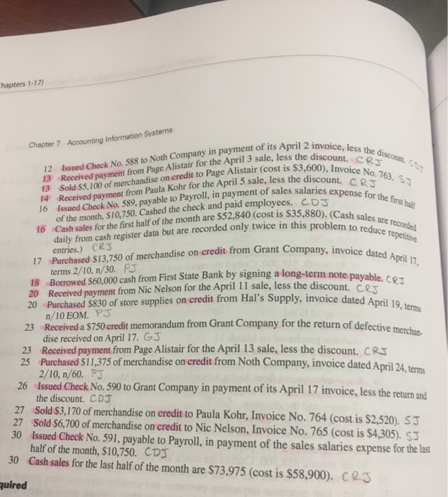 Solved Answer problem 7-3A from Principles of Financial | Chegg.com