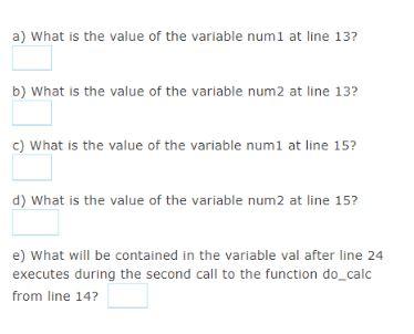 Solved OWN Consider the following code for questions a) to | Chegg.com