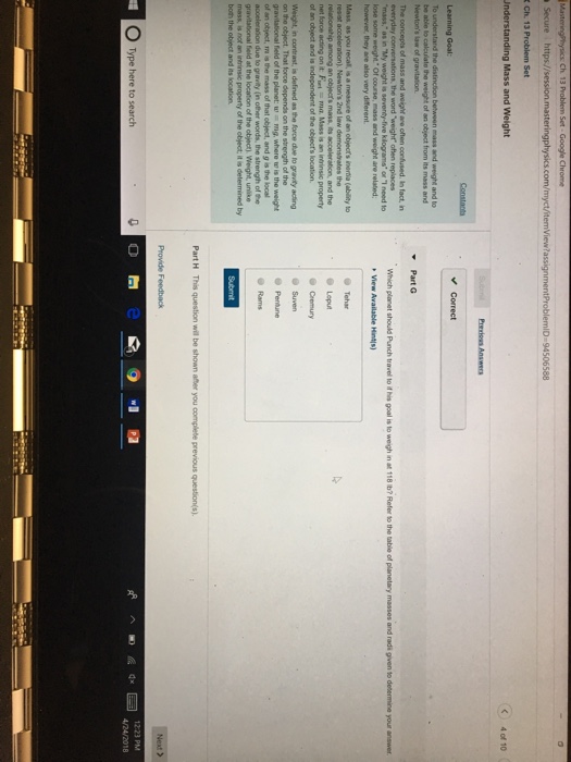 Solved C4 of 10 the word "weight" often replaces 0r ฯ need | Chegg.com