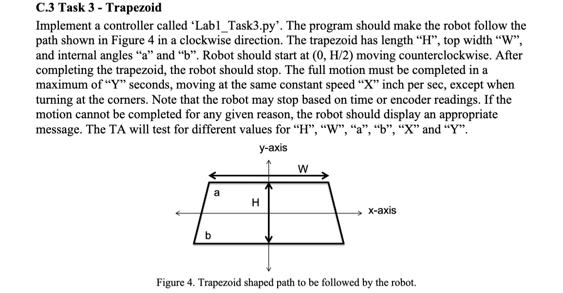 C.3 Task 3 - Trapezoid Implement a controller called | Chegg.com