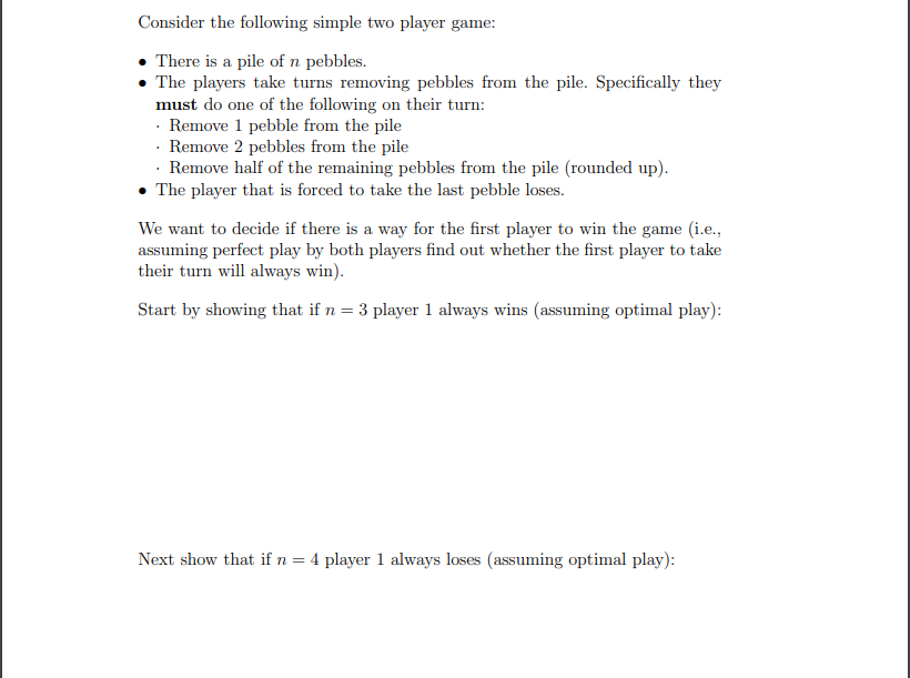 Solved Consider the following simple two player game: There | Chegg.com