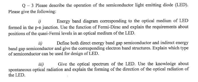 Q- 3 Please describe the operation of the | Chegg.com