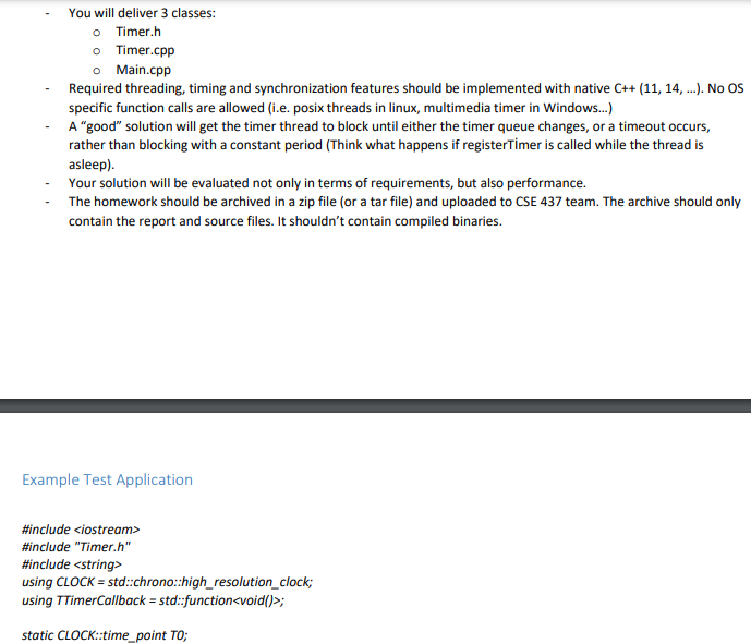 Solved Design a timer event generator in C++. 1. Design a | Chegg.com
