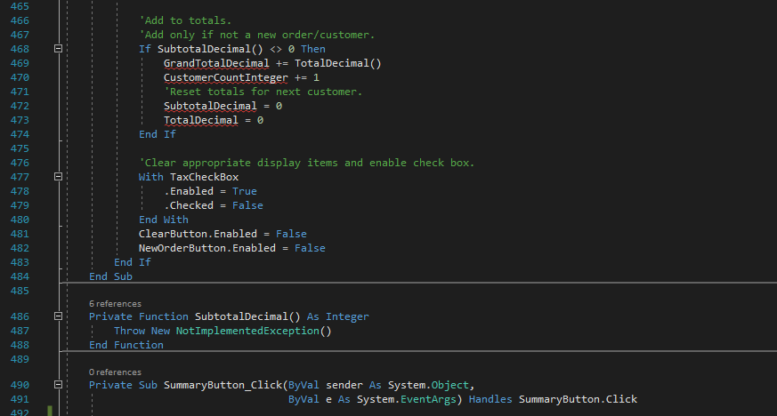 Public Class Billingform Declare Module Level