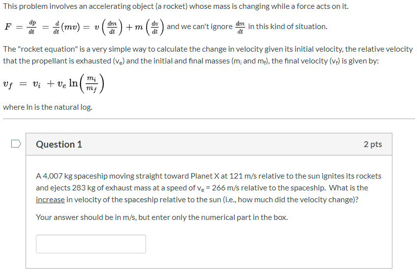 Solved This problem involves an accelerating object (a | Chegg.com