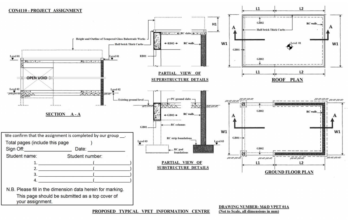 Instruction 1. Dimension details refer to the | Chegg.com
