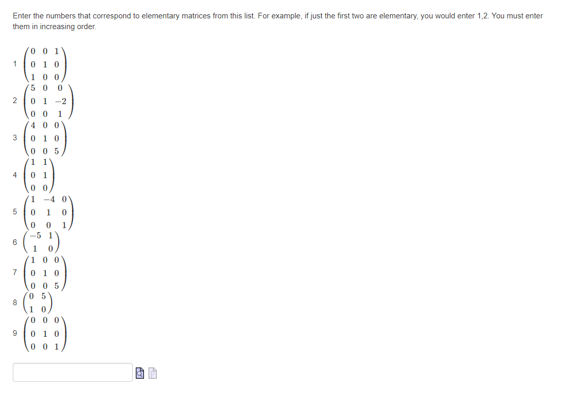 Solved Enter the numbers that correspond to elementary | Chegg.com