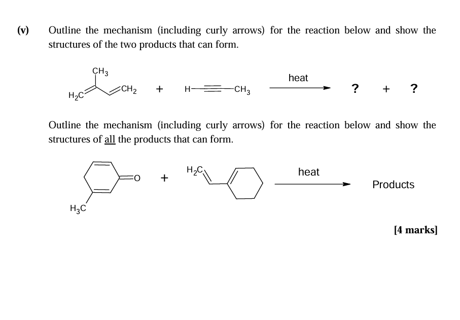 Solved (v) ﻿Outline the mechanism (including curly arrows) | Chegg.com