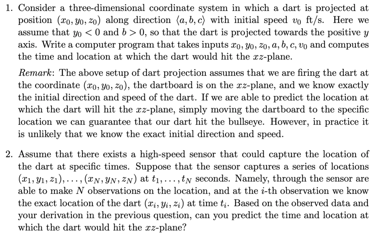Solved 1. Consider a three-dimensional coordinate system in | Chegg.com