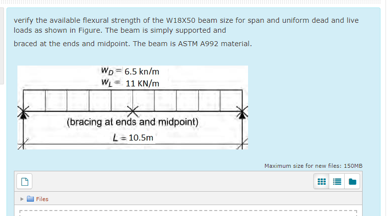 Solved verify the available flexural strength of the W18X50 | Chegg.com