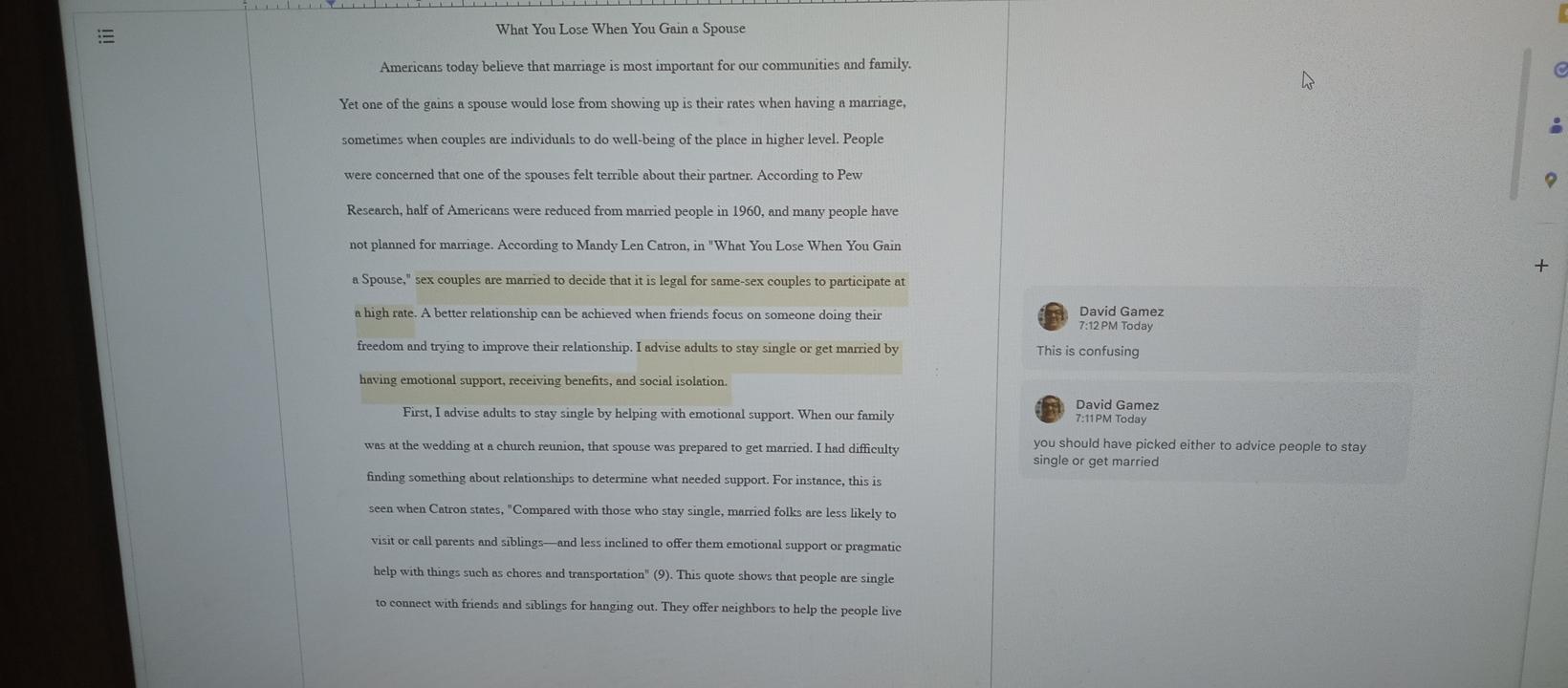 Help me work on revising and editing the essay for | Chegg.com