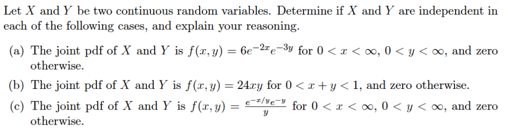 Solved Let X And Y Be Two Continuous Random Variables 