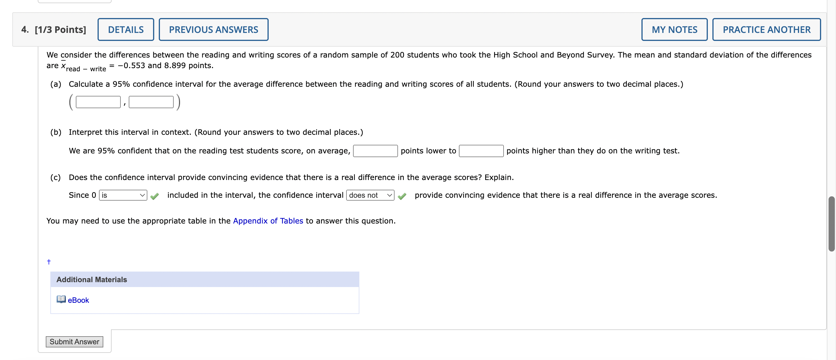 Solved We consider the differences between the reading and | Chegg.com