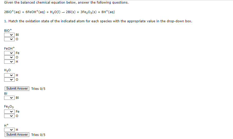 Solved Given the balanced chemical equation below, answer | Chegg.com