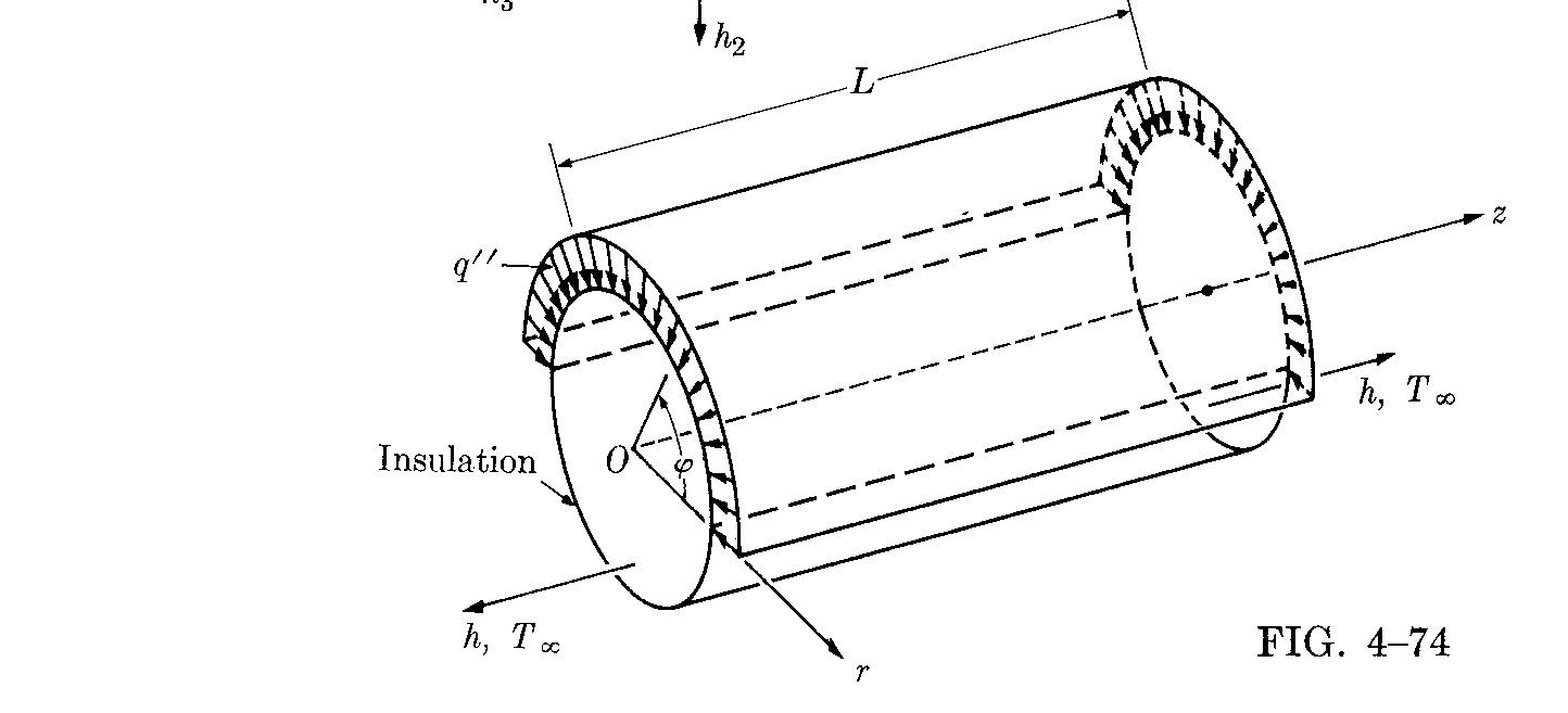 Solved The uniform heat q" is applied to one half of | Chegg.com