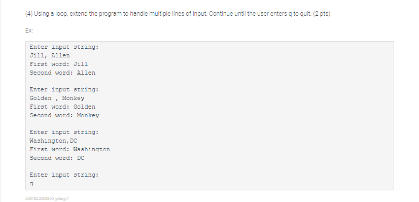 1 Prompt The User For A String That Contains Two 