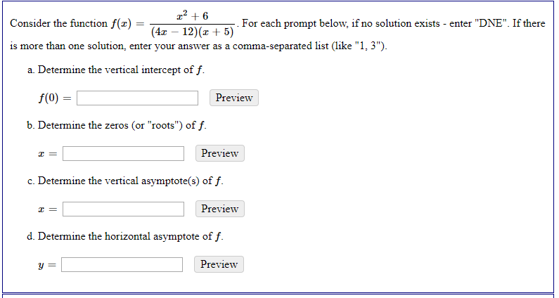 Solved For each of the following rational functions, | Chegg.com Solved For each of the following rational functions, | Chegg.com