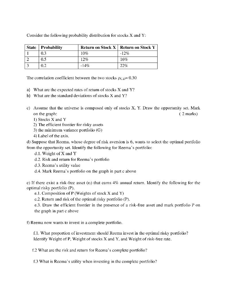 Solved Consider the following probability distribution for | Chegg.com