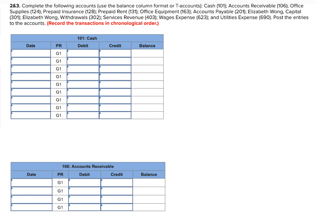 Solved Problem 2-7A Preparing and posting journal entries; | Chegg.com