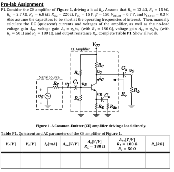 Solved P2. Now consider the two-stage amplifier of Figure 2, | Chegg.com