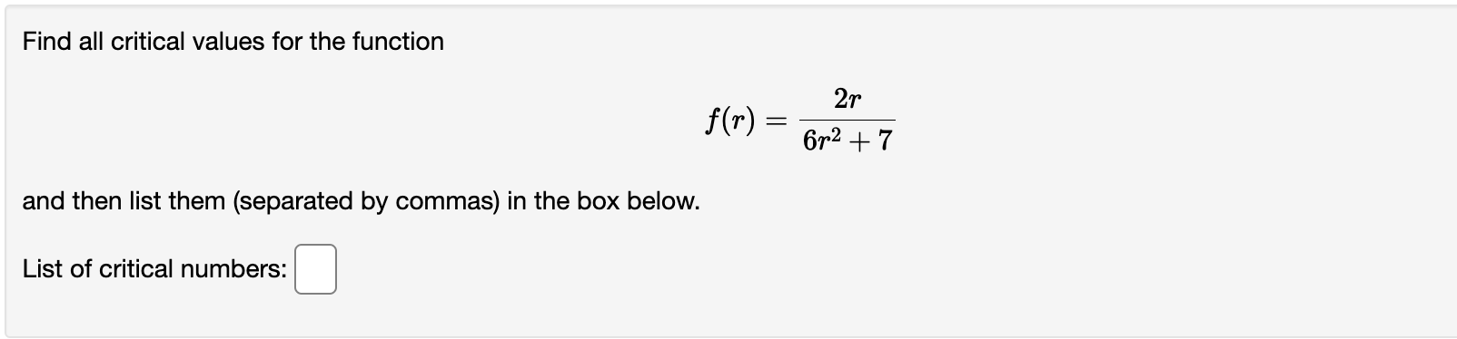 Solved Find all critical values for the function | Chegg.com