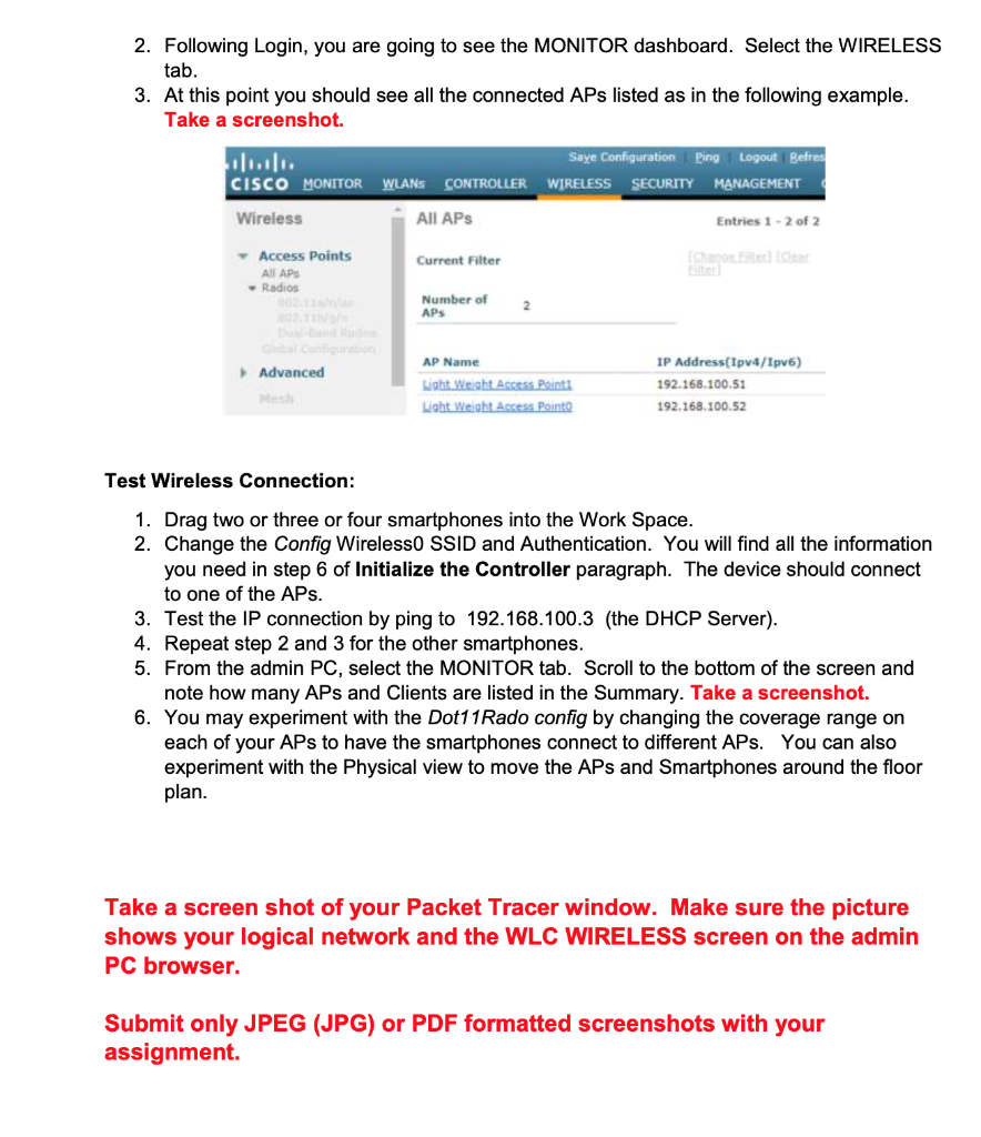 Solved Equipment: Cisco Packet-Tracer version 7.3.1 Packet | Chegg.com