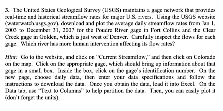 3. The United States Geological Survey (USGS) | Chegg.com