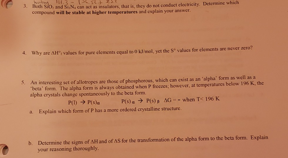 Solved Thermodynamics Study Packet 13. The "Mond Process" | Chegg.com