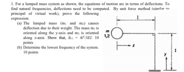 1. For a lumped mass system as shown, the equations | Chegg.com